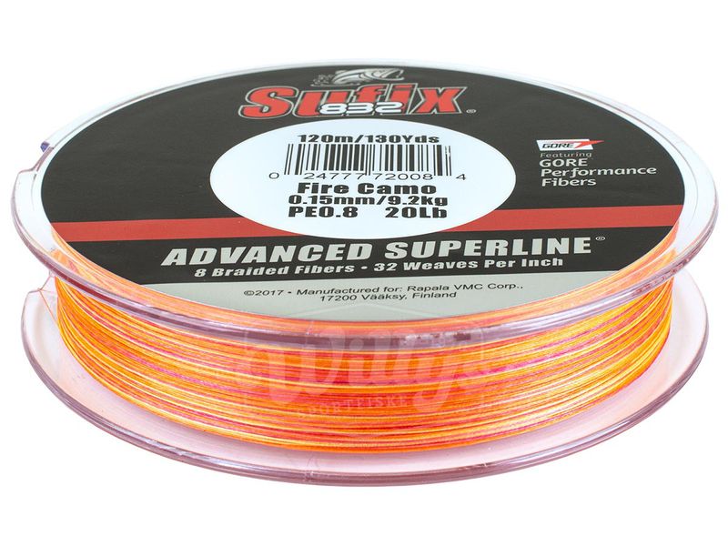 Sufix 832 Braid - 120m - Fire Camo Sufix 832 Braid - 120m - Fire Camo