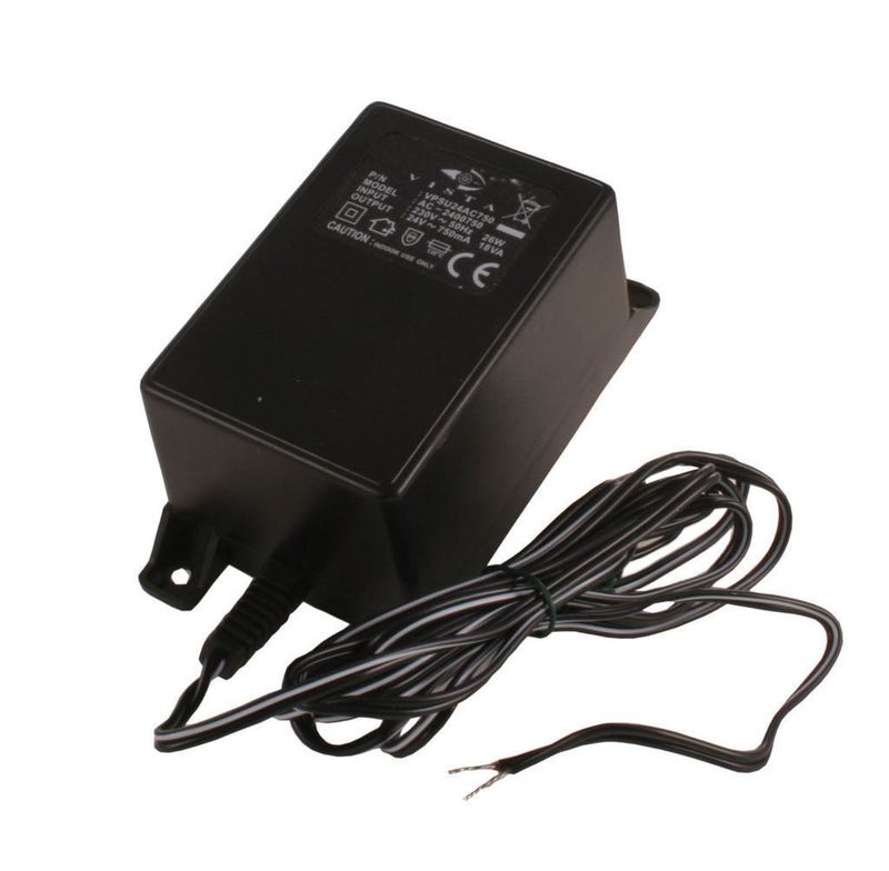 24 VAC Power supply 750 mA.