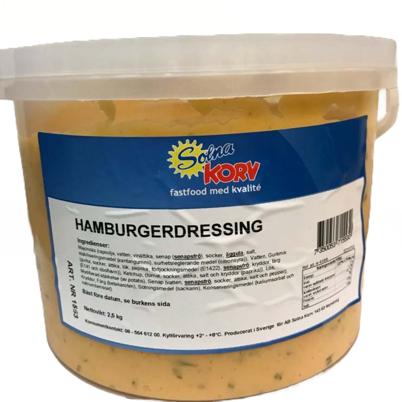 HAMBURGERDRESSING Solna Korv (Hink) (2,5)