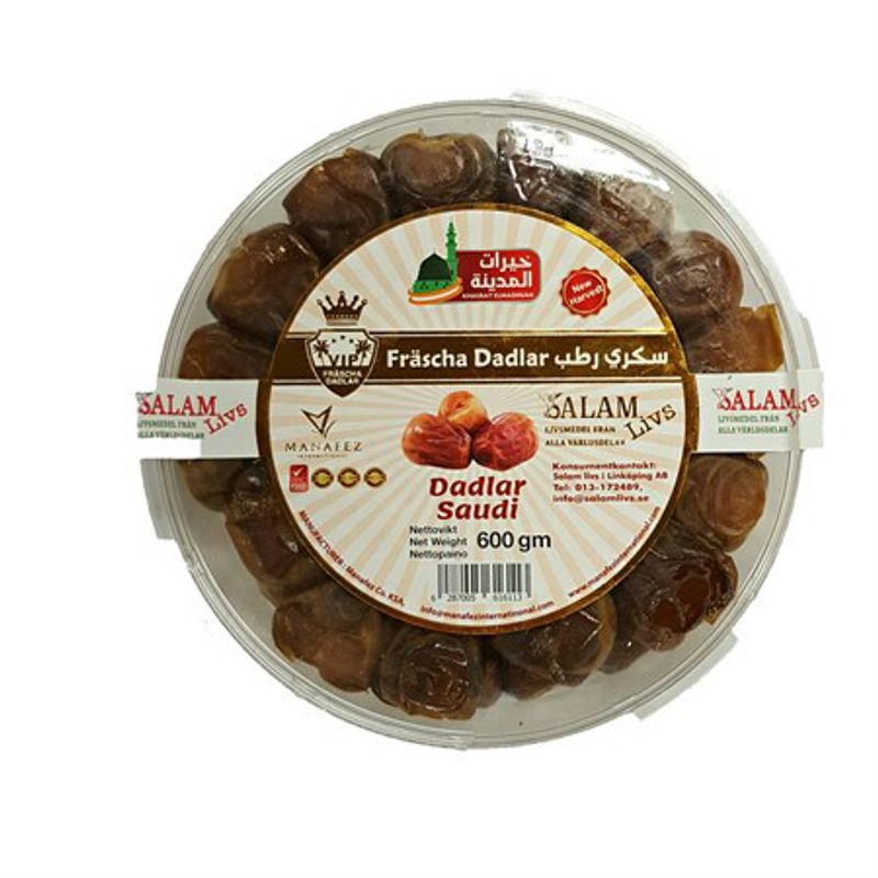 Khairat Elmadinah Dadlar (Sukari Rutab) 10x600g