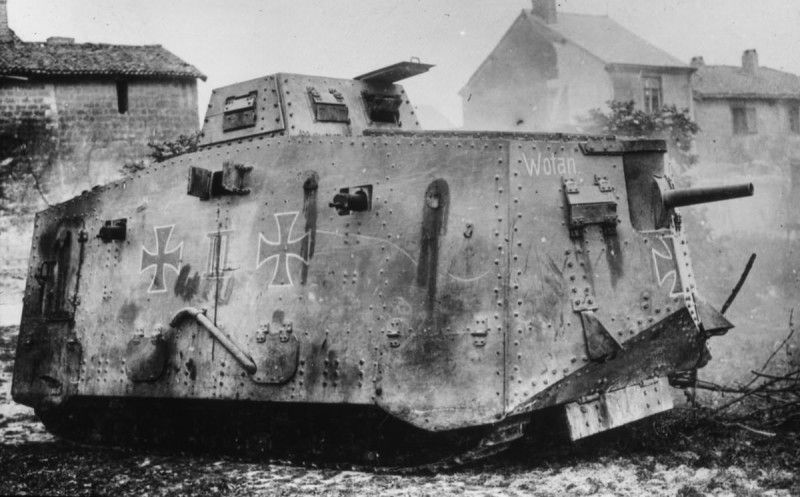 Sturmpanzerwagen A7V WW1 Tysk Stridsvagn i byggsats från COBI