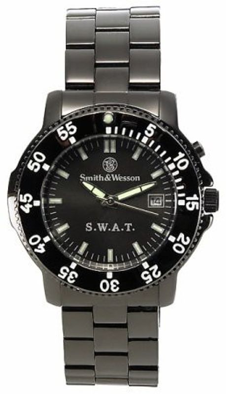 Smith & Wesson klocka med stålarmband, modell S.W.A.T. klocka