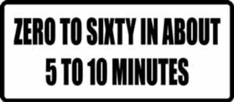 "ZERO TO SIXTY..." 400x176mm