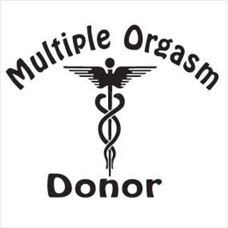 "Orgasm Donor" 200x200mm