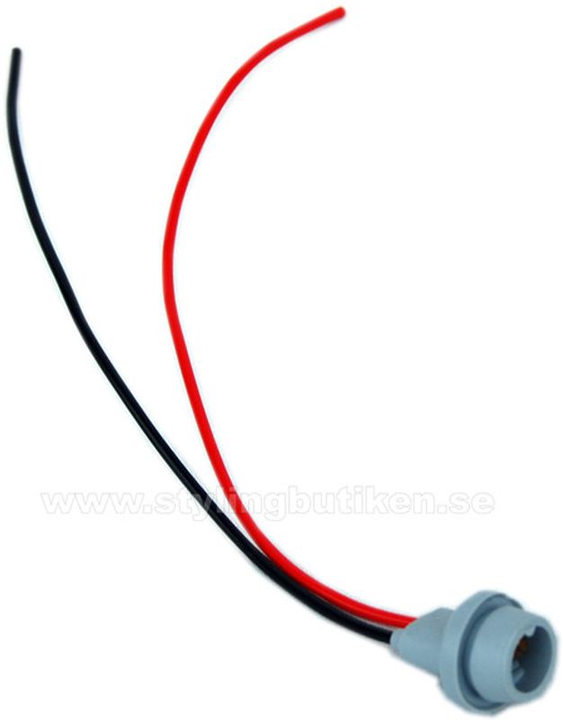 T10 W5W Sockel (gummi) 20cm