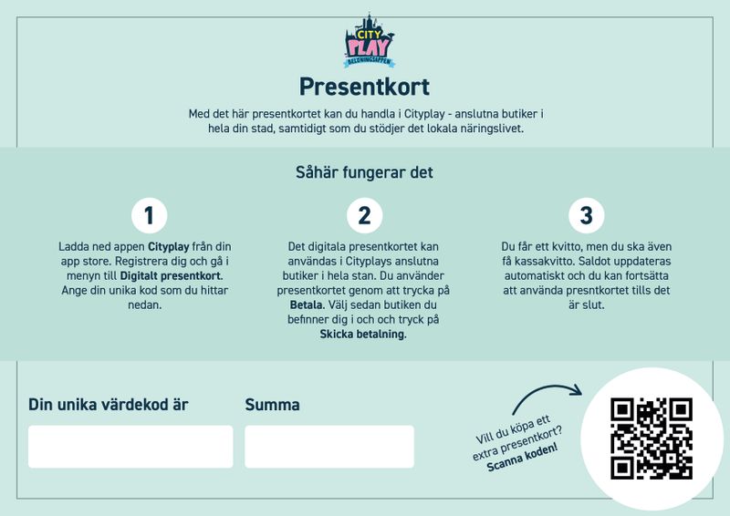 Presentkort - Skövde