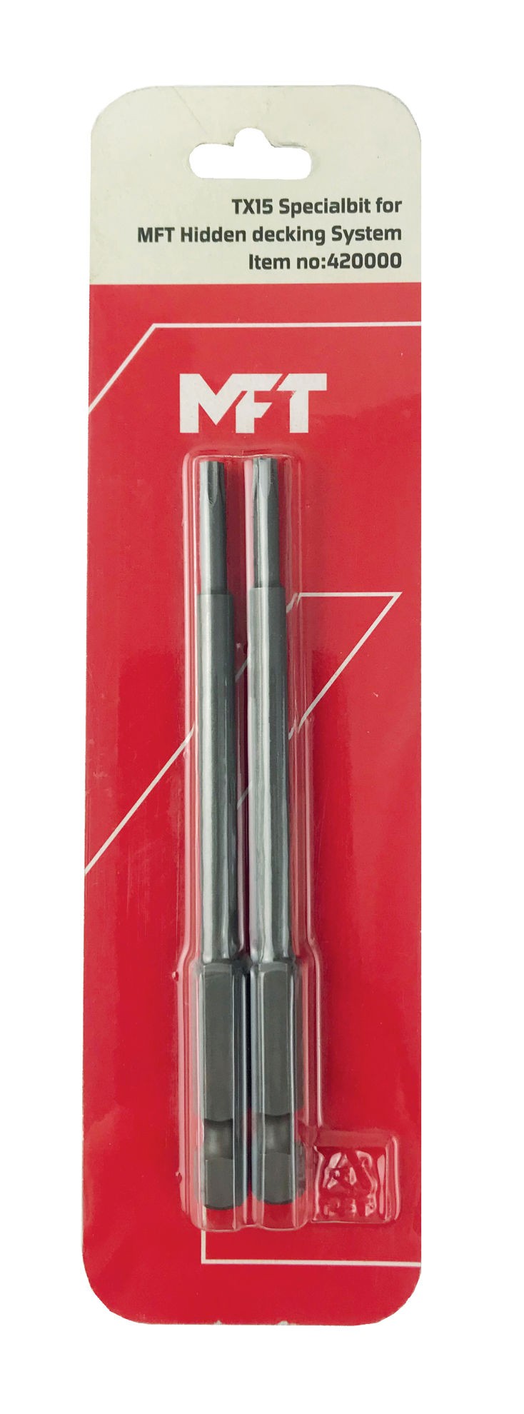 Specialbits för dolt montage av trallskruv TX15 5X100 2ST