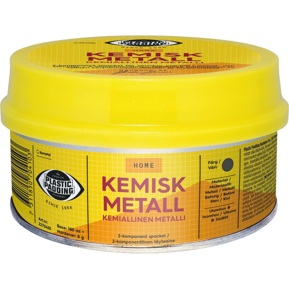 Plastic Padding Spackel Kemisk Metall PP 180ml