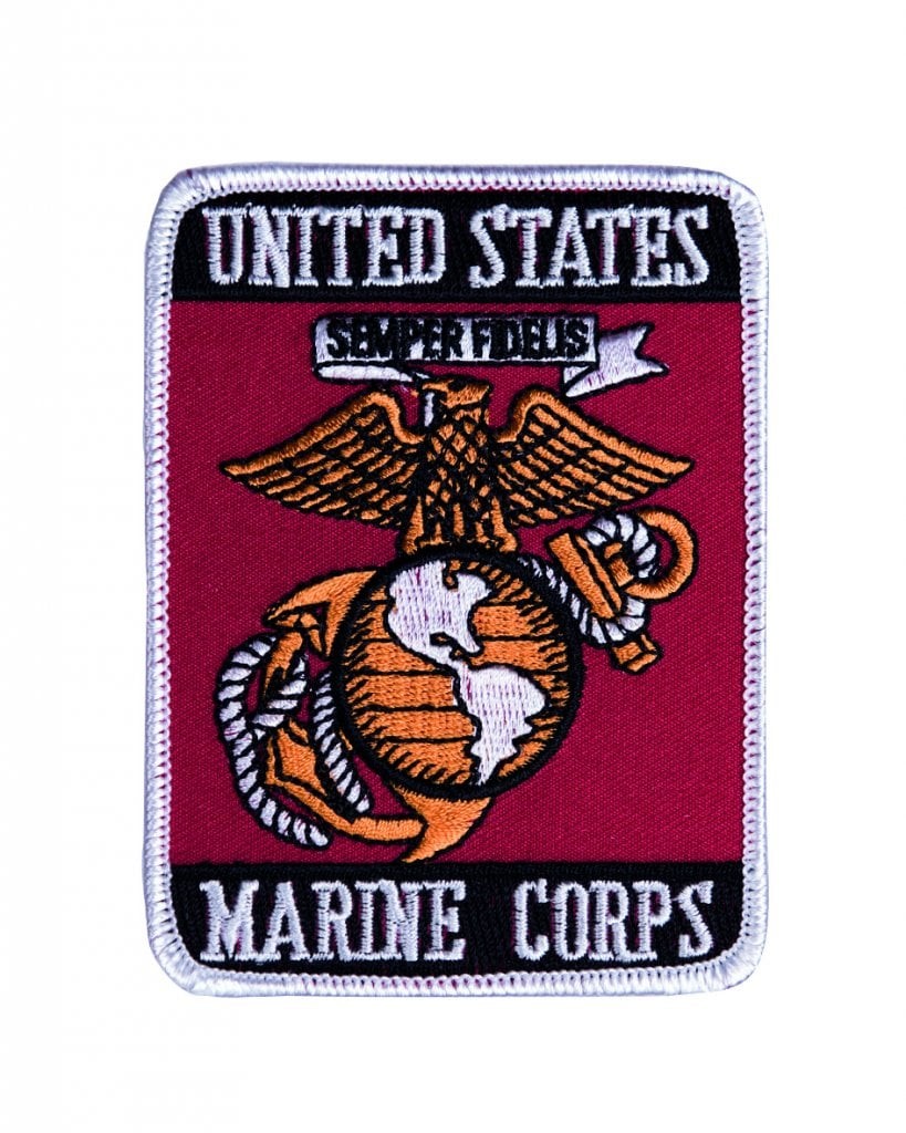US Marine Corps tygpatch med lim
