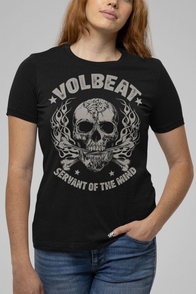 Volbeat Skull & Crossbones Girly Tee | Dunken.se