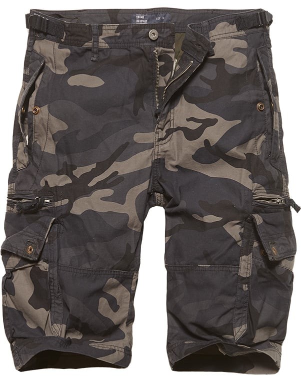 3/4 Loose Fit Cargo Shorts Herr - Camo - Dunken.se