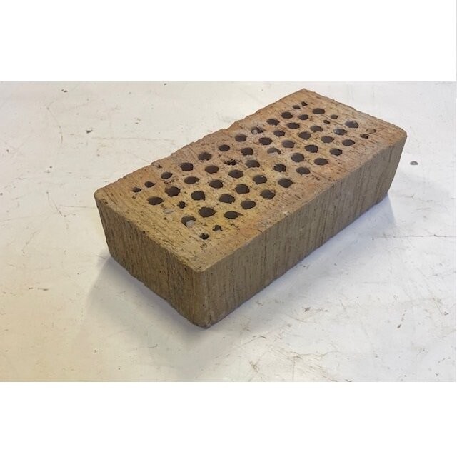 Tegelsten gul borstad håltegel