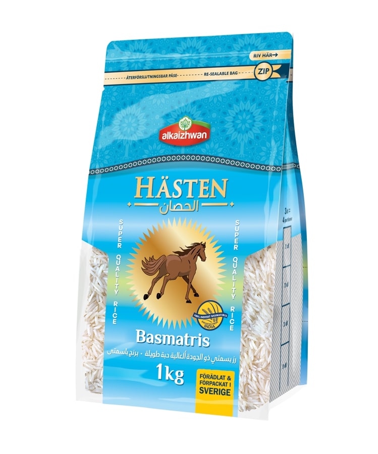 Alkaizhwan Basmati Ris Hästen 12x1kg