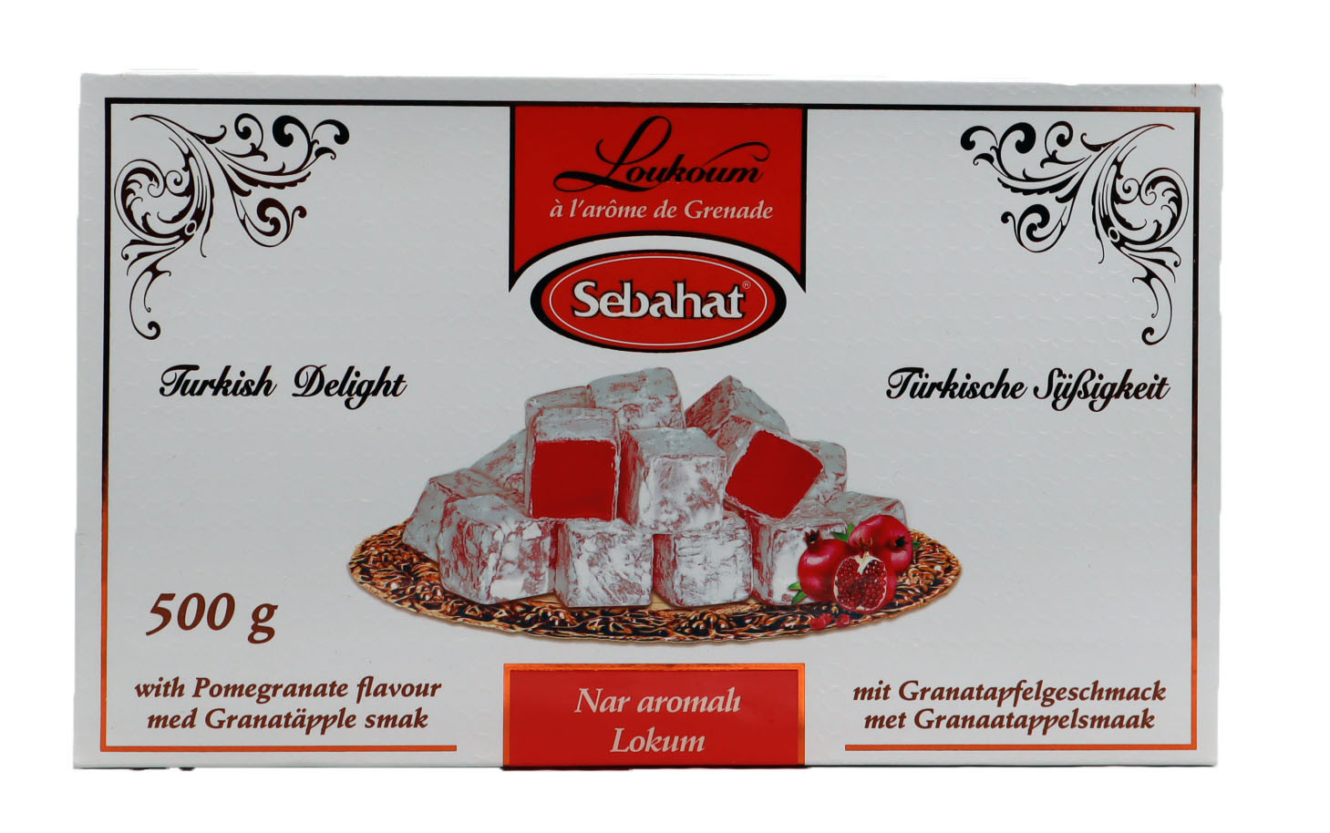 Sebahat Lokum med Granatäpplesmak 12x500g