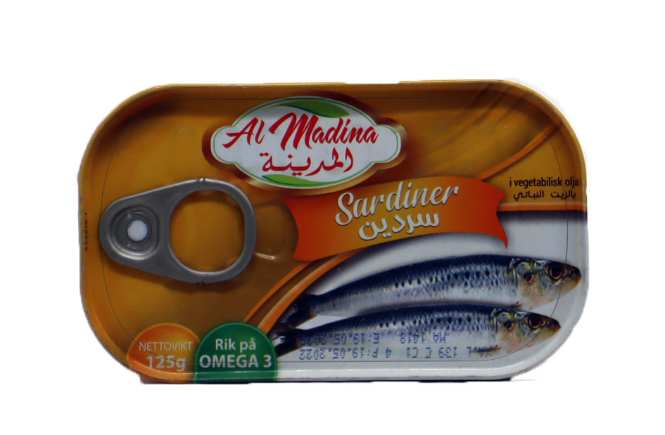 AlMadina Sardiner i Olja Mild 50x125g