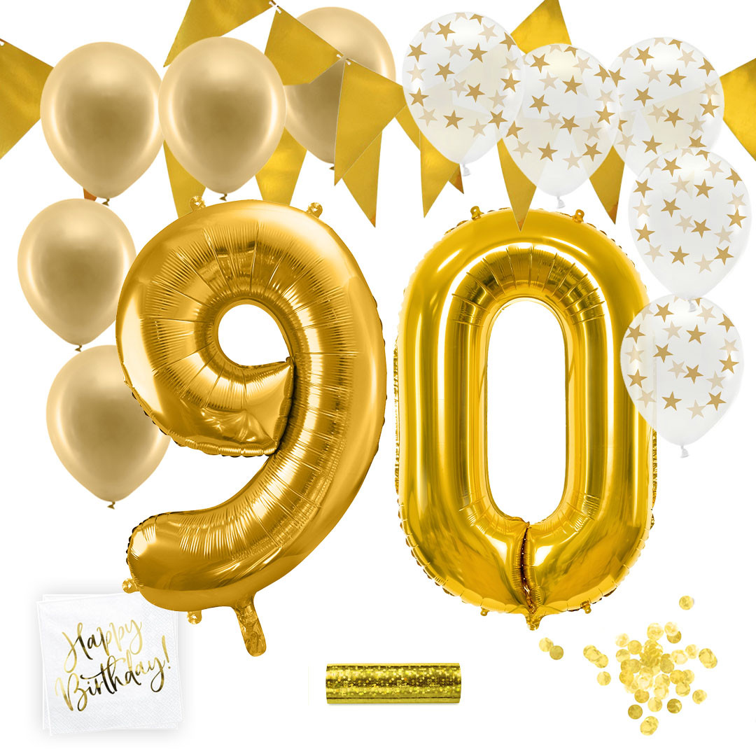 90-års fest kit, guld