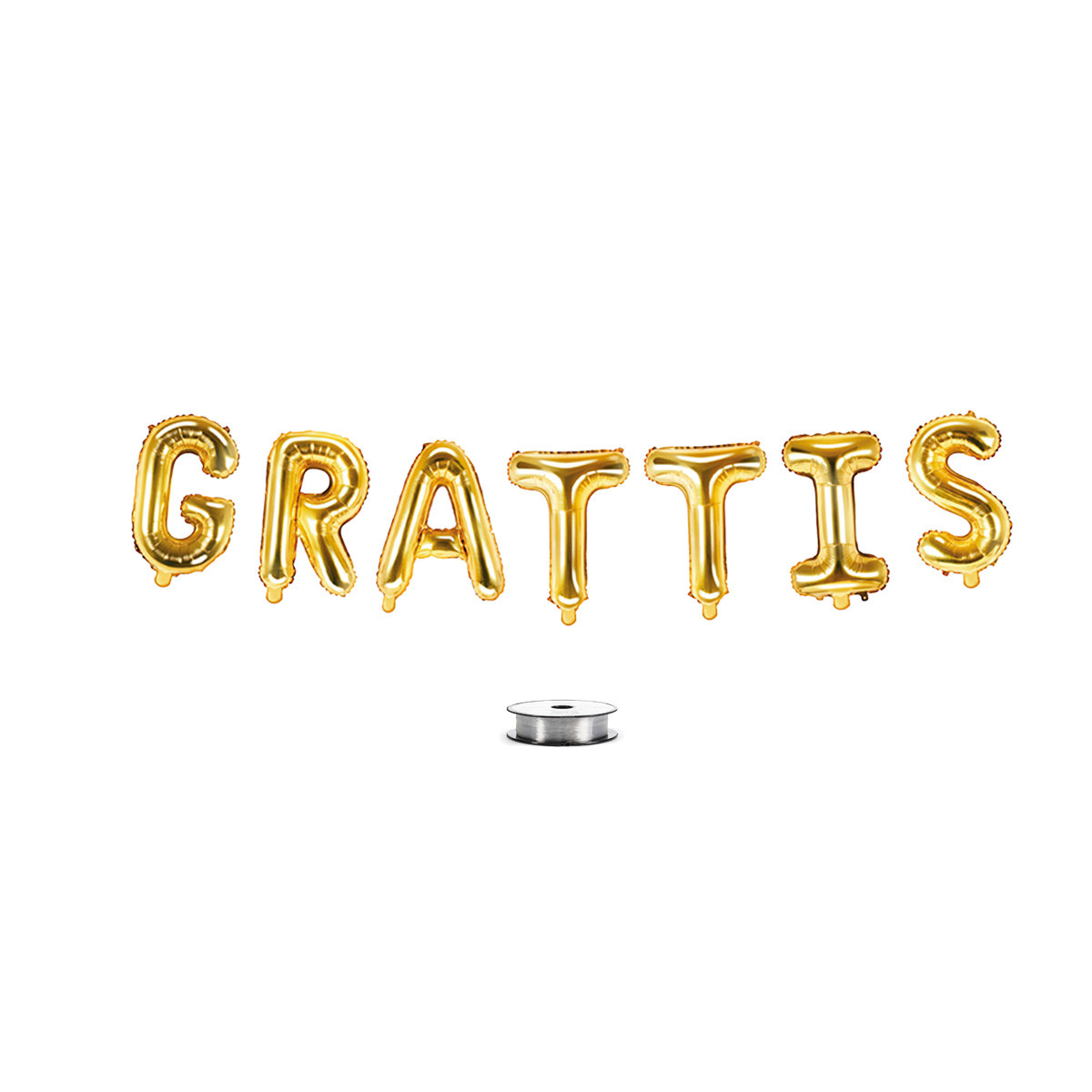 Folieballong, Grattis, Guld