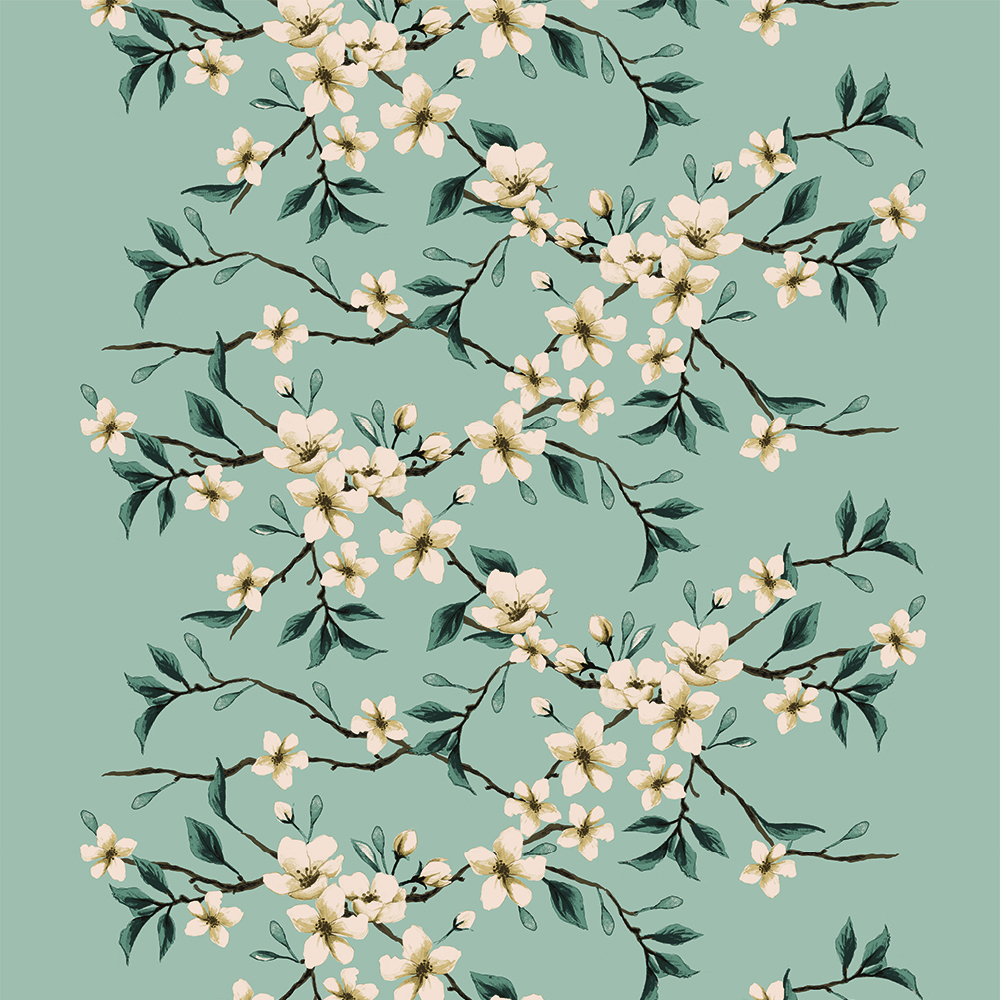 Fägring duvblå tyg | nordisktextil.se