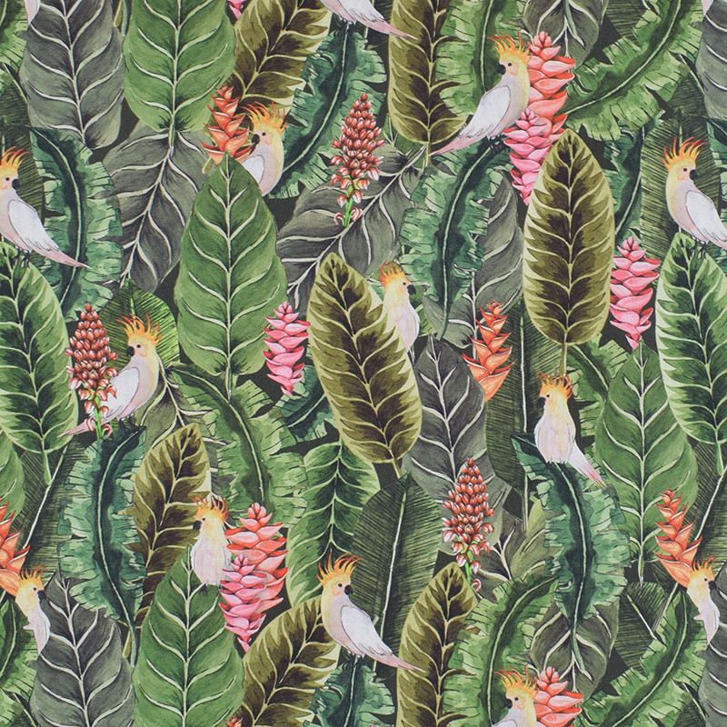 Gardin tyg Parrot Paradise - nordisktextil.se
