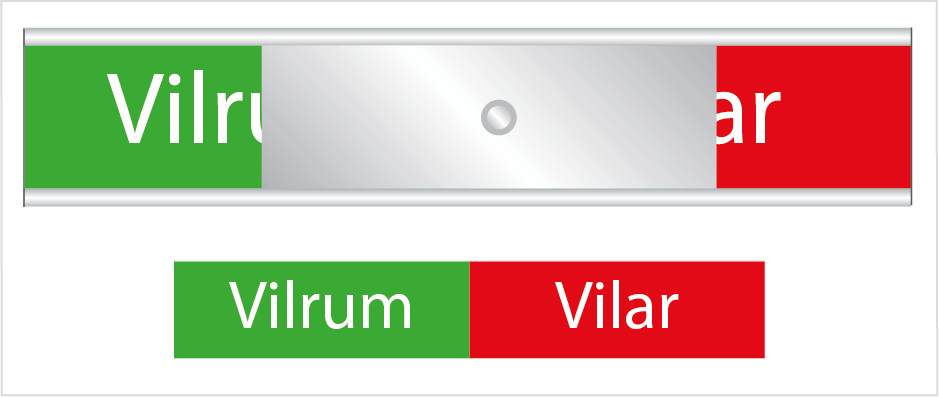 Skylt Vilrum / Vilar - Är rummet ledigt?