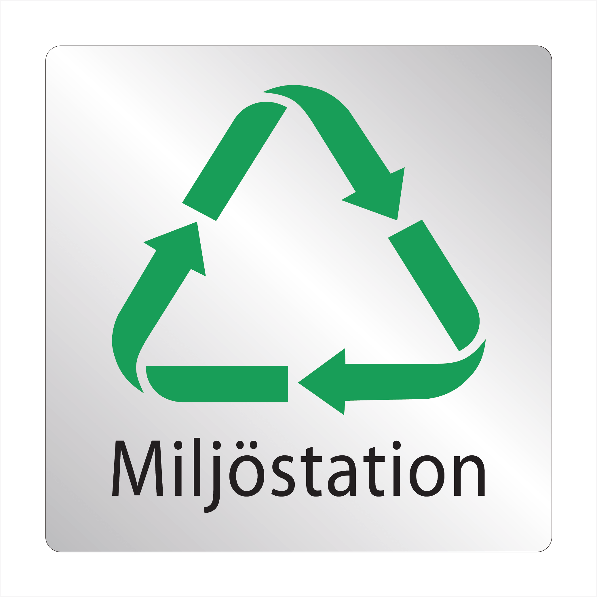 Skylt Miljöstation