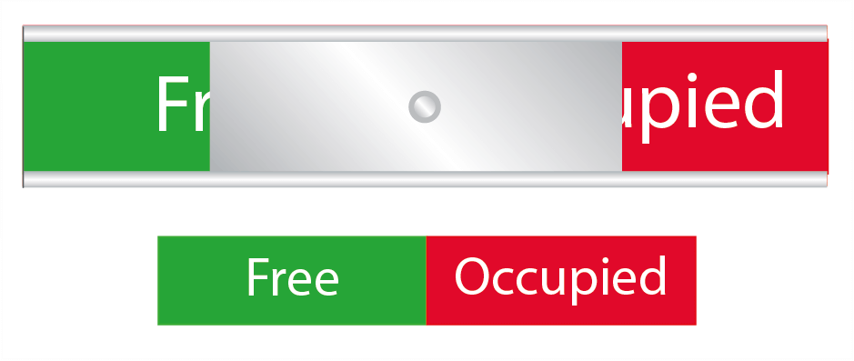 Skylt Free / Occupied