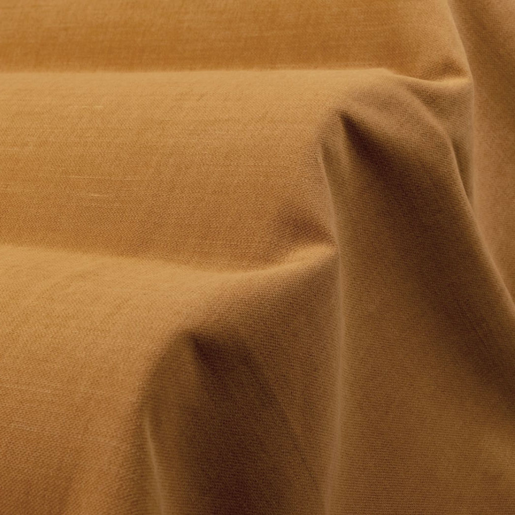 Orange möbeltyg med mjuk yta - bomull/lin | Broarne.se