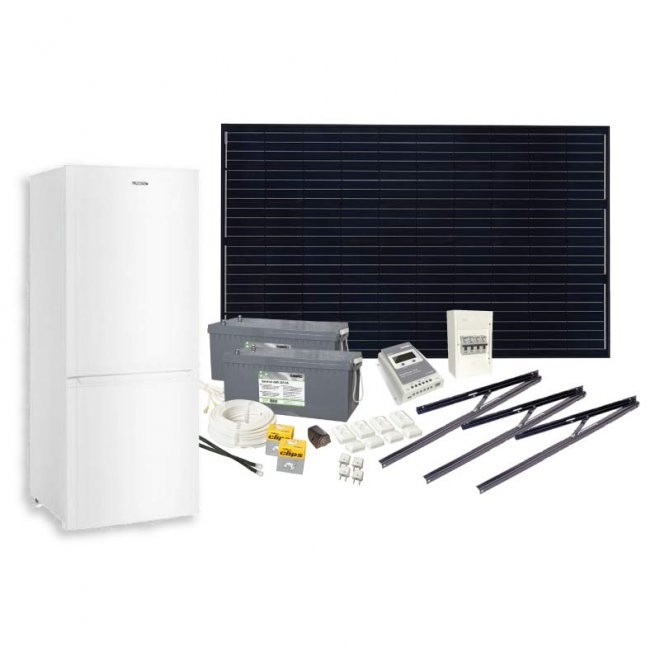 Solcellspaket 300W med 12V 139L Kylskåp 12 Volt