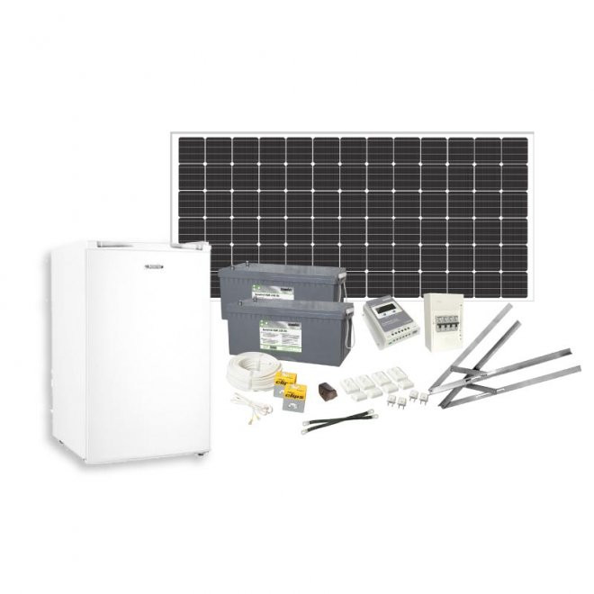 Solcellspaket 200W med kylskåp 70l Sunwind