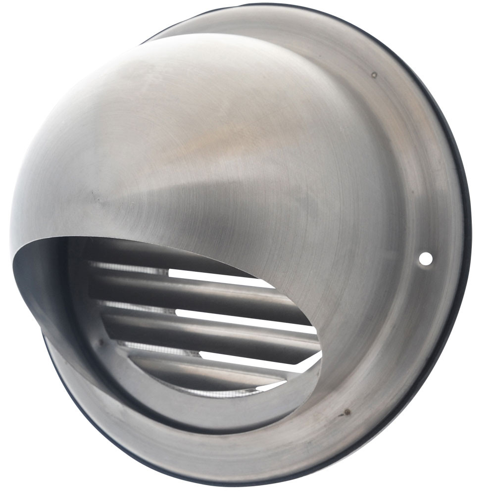 Ytterväggshuv 100 rostfri | Effektiv huv mot regn och vind.