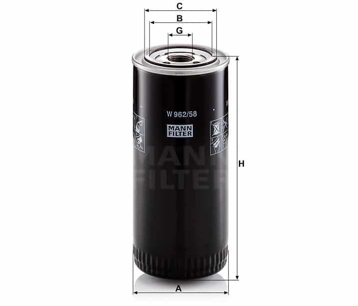 Oljefilter W962/58