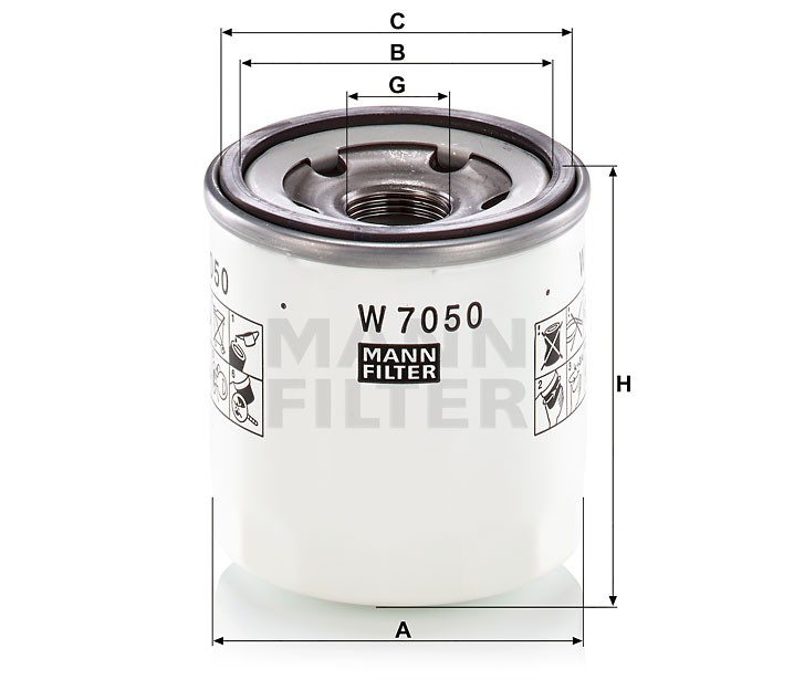 OLJEFILTER W7050