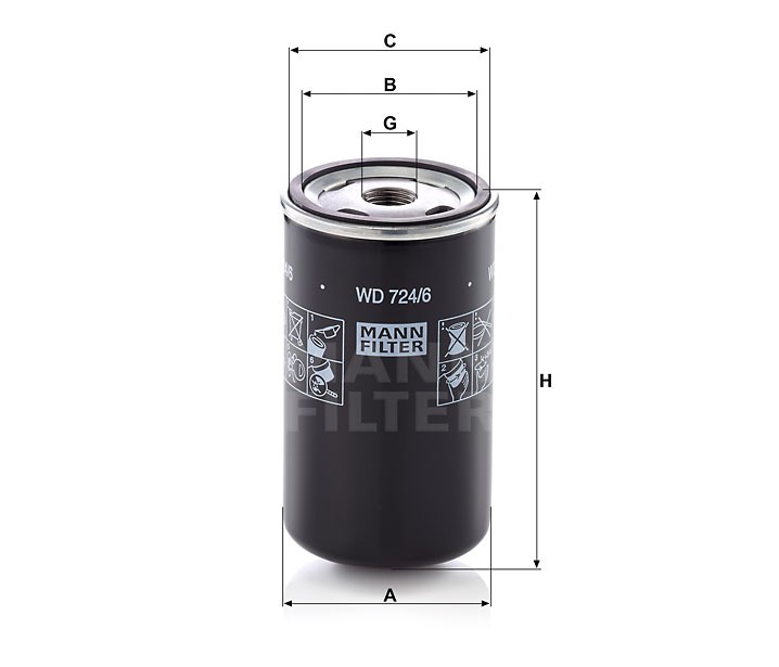 TRANSMISSIONSFILTER WD724/6