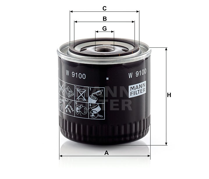 OLJEFILTER W9100