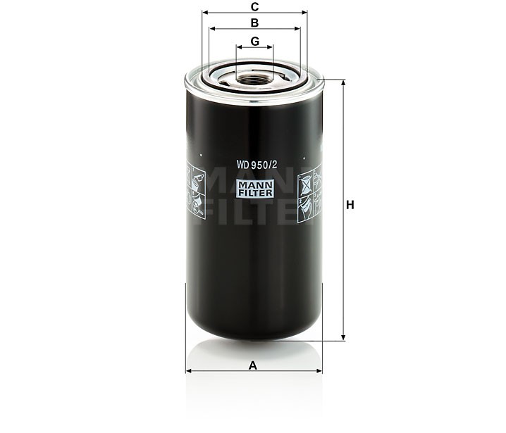 TRANSMISSIONSFILTER WD950/2