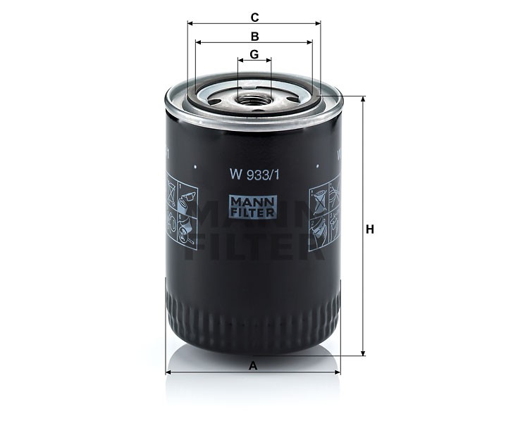 OLJEFILTER W933/1