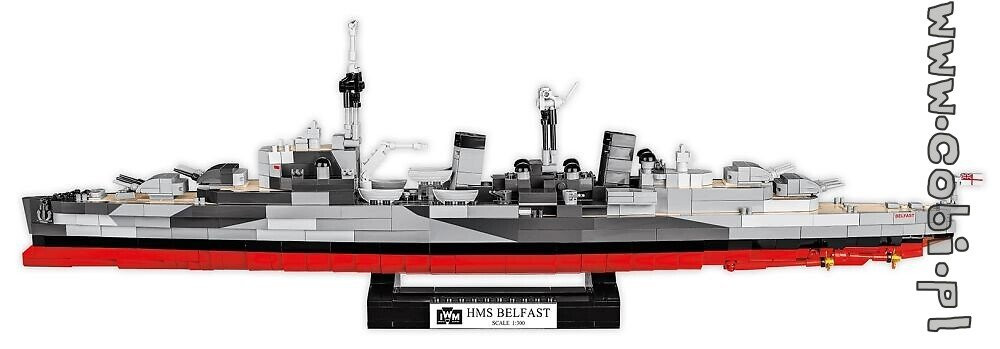 COBI-4844 HMS BELFAST WW2 kryssare i byggmodell