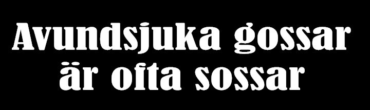 Avundsjuka gossar är ofta sossar Dekal