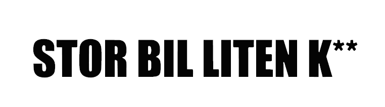 STOR BIL LITEN K Dekal