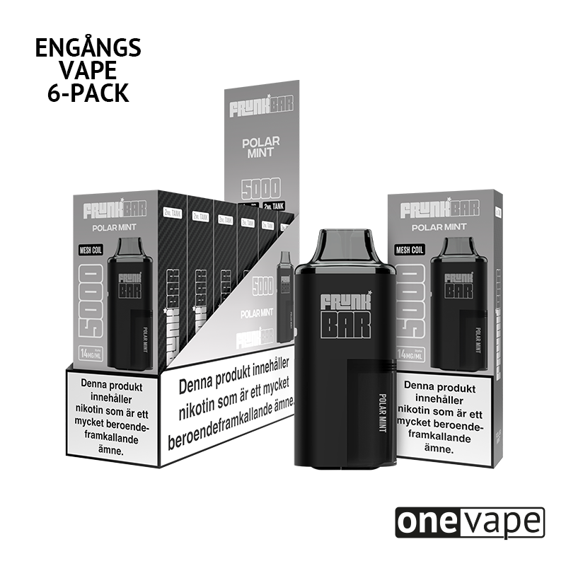 Frunk 5000 Engångs Vape - Polar Mint (6-Pack)