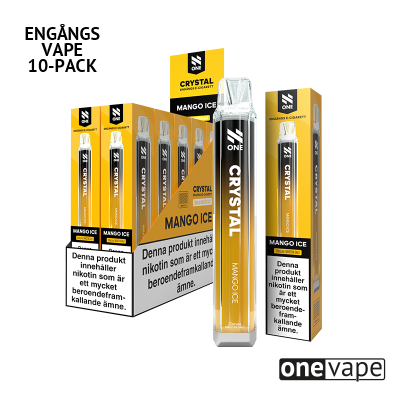 N One Crystal Mesh Engångs Vape - Mango Ice (10-Pack)