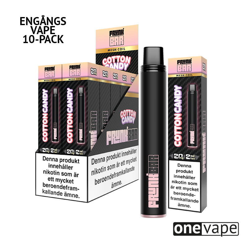 Frunk Bar Mesh Engångs Vape - Cotton Candy (10-Pack)