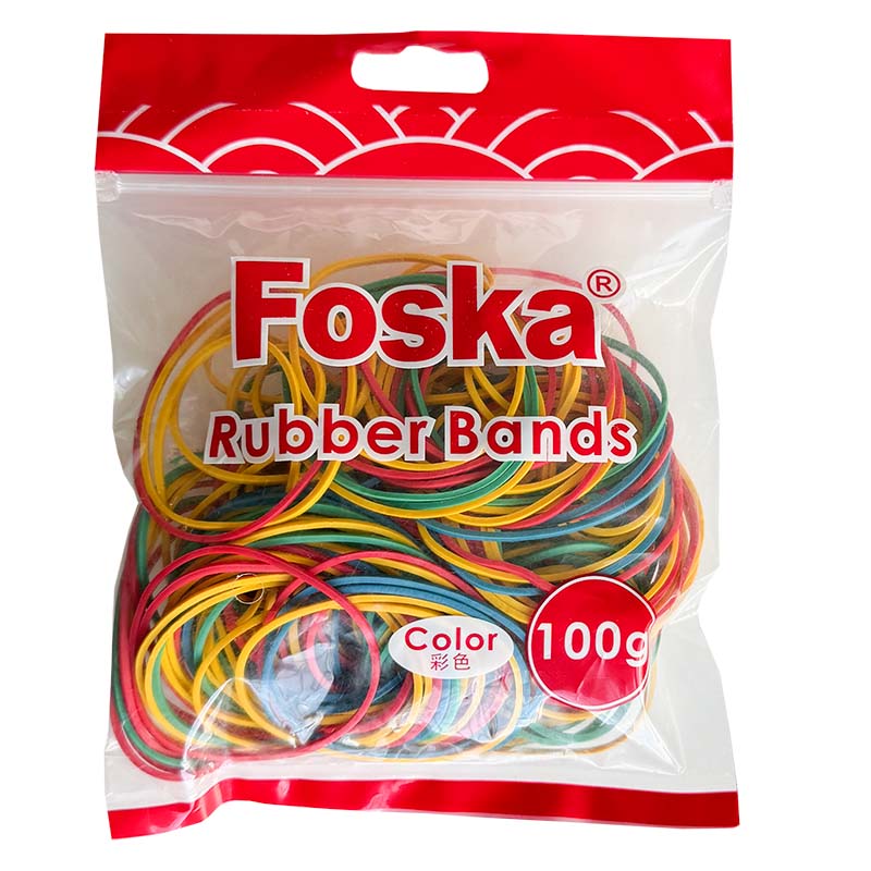 Gummiband, mixade färger, 100 gram