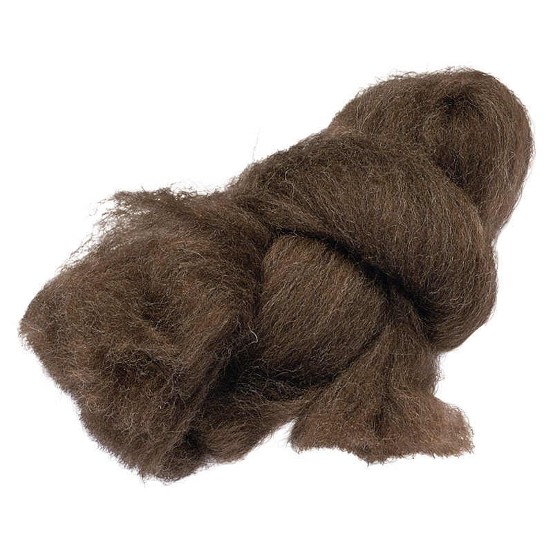 Mörkbrun lammull Magic Wool 10 gram