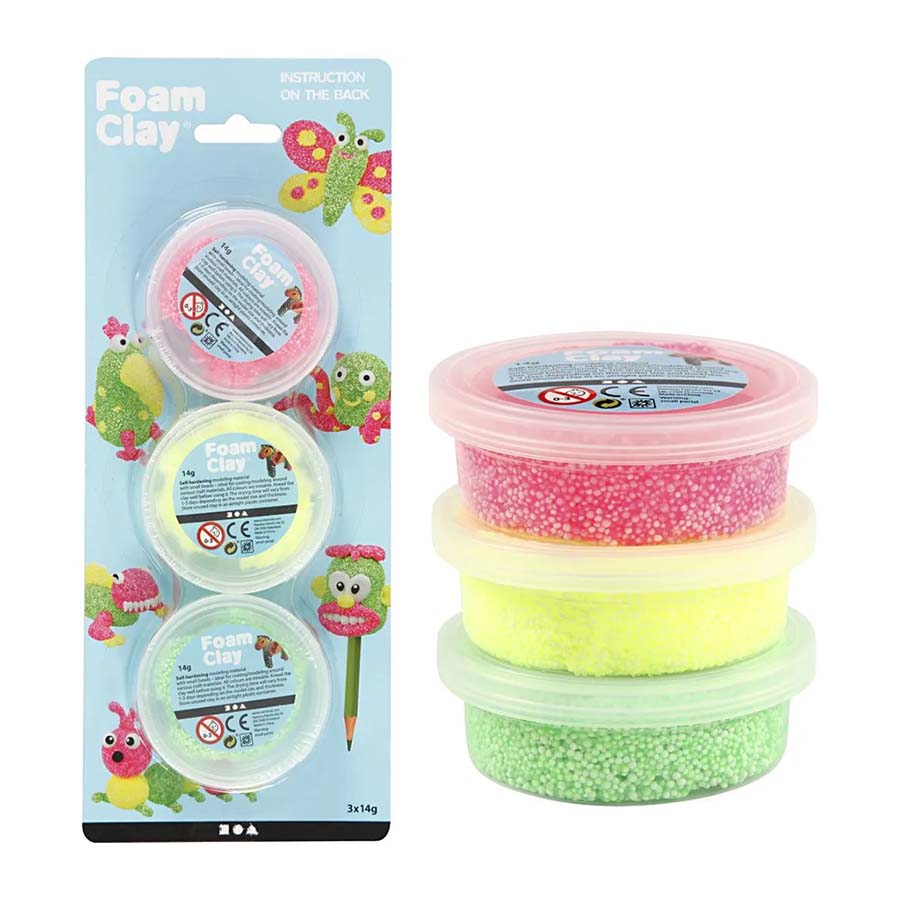 Foam Clay neon, 3x14 g