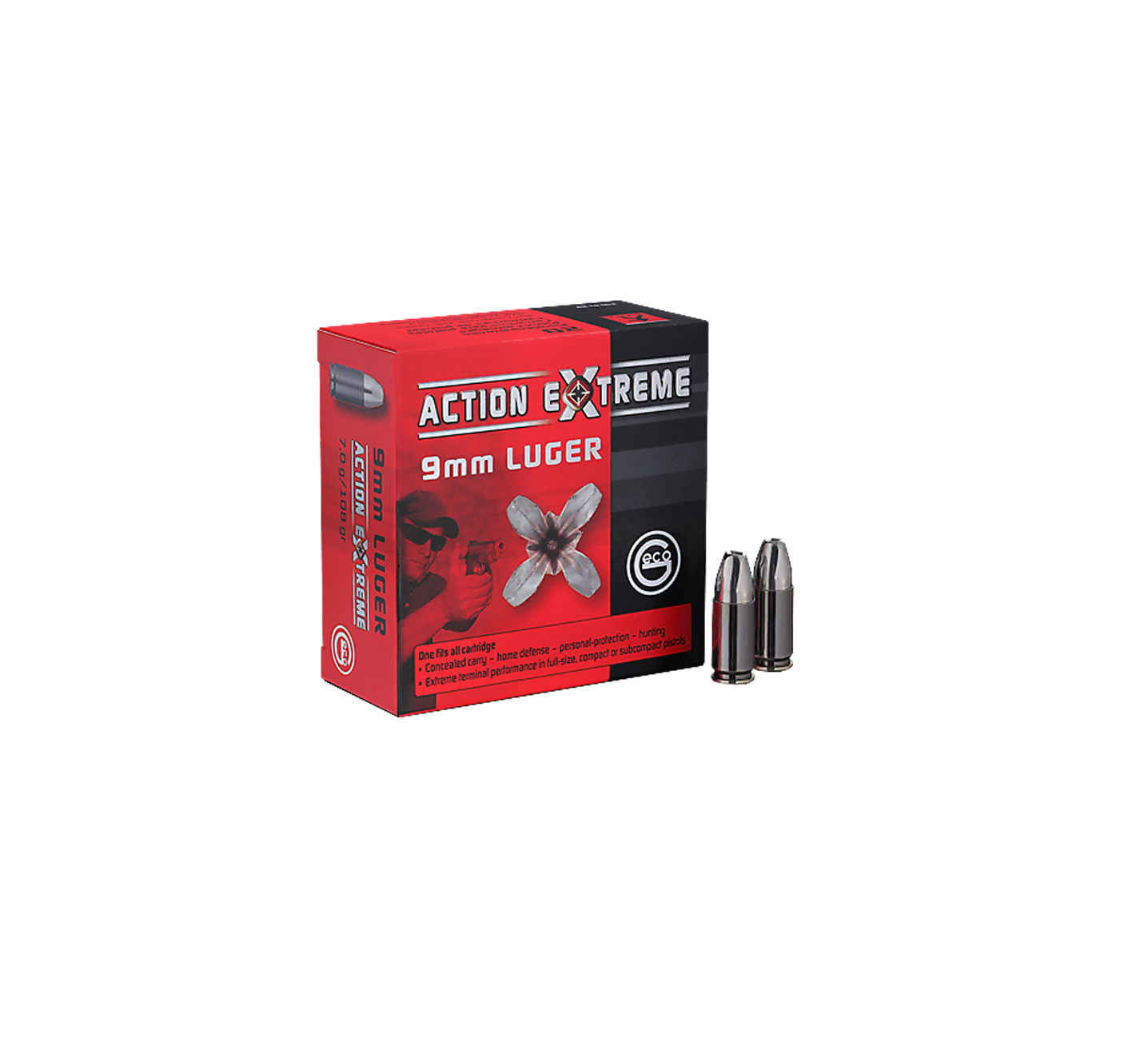 CTG 9MM LUGER GECO 7.0G ACT EXTREME 20PC