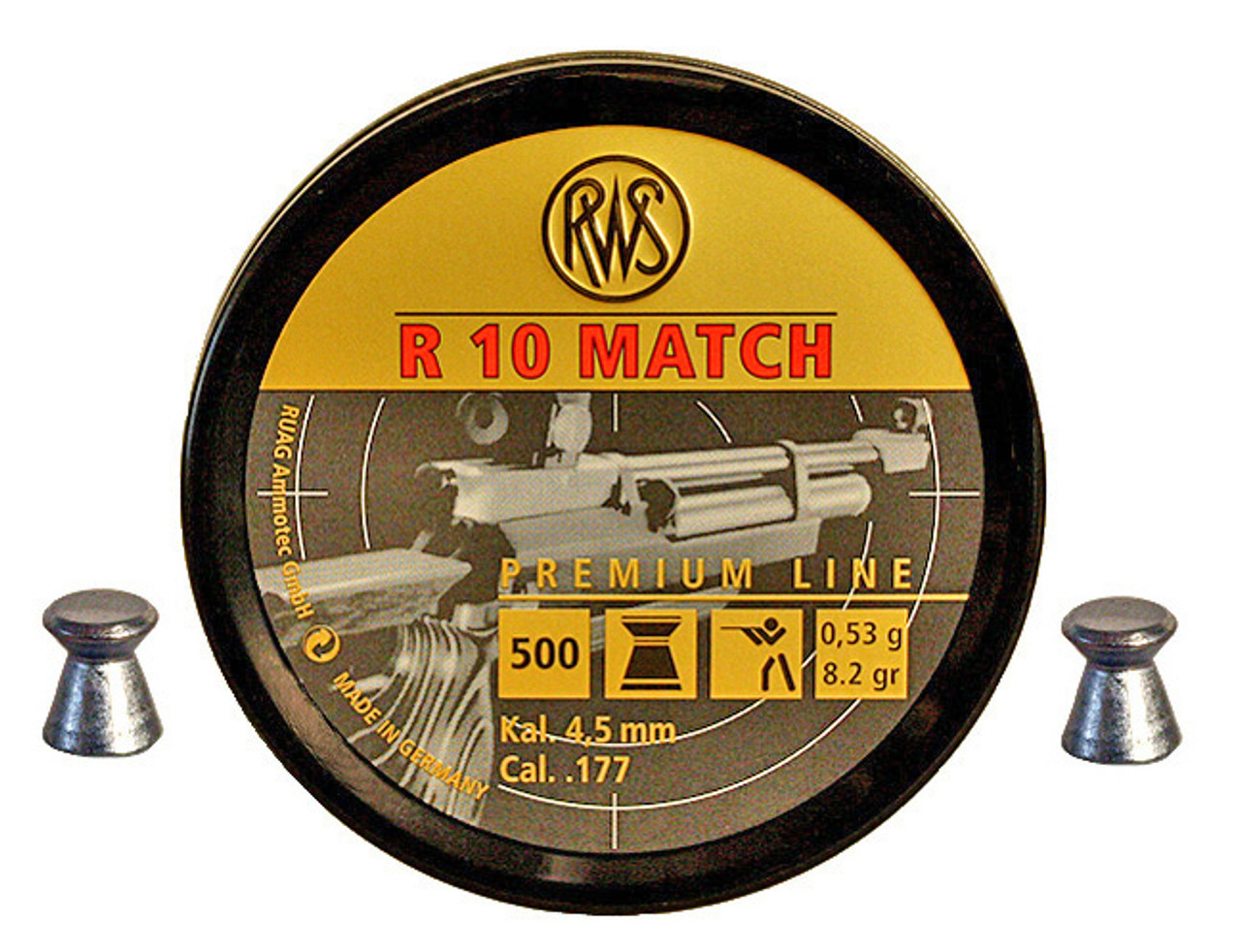 R10 MATCH Ø4.50MM 0.53G 500PC