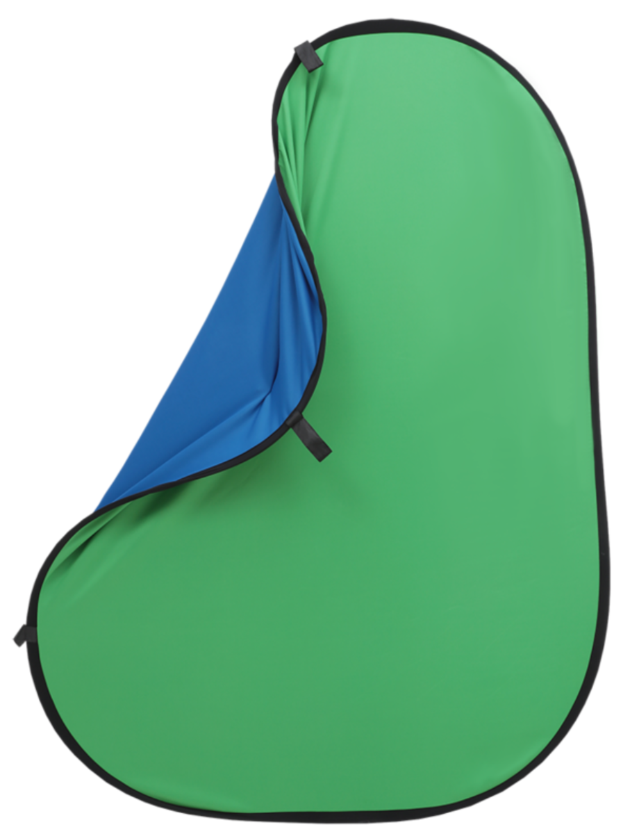 Portabel Greenscreen grön blå bakgrund