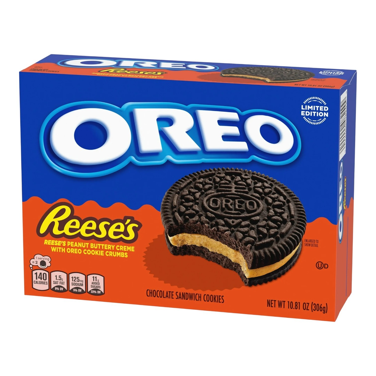 Oreo Reeses Peanut Buttery Creme Chocolate Sandwich Cookies 12x306g