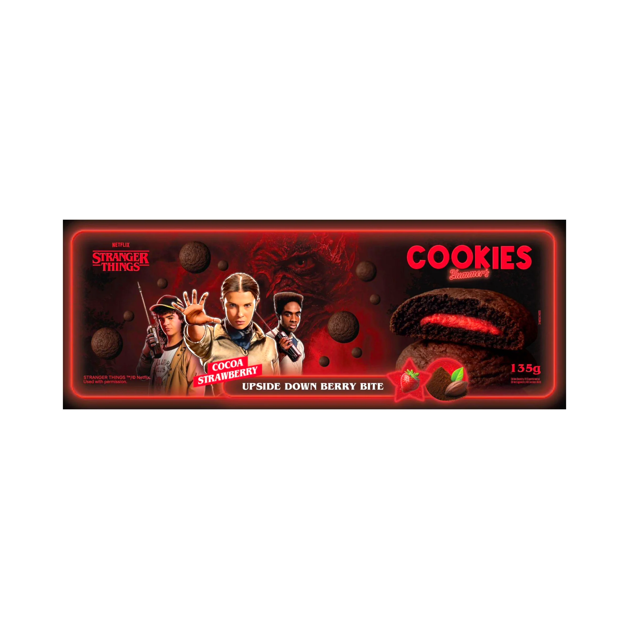 Yummers Stranger Things Chocolate Strawberry Cookie 14 x 135g